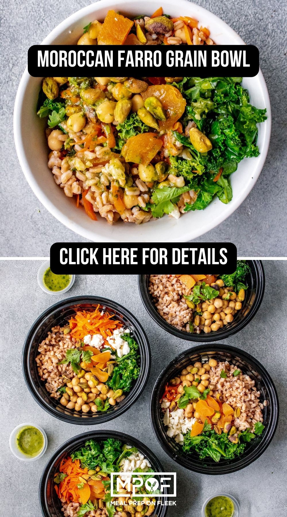 Moroccan Farro Grain Bowl - Easy Meal Prep Recipes