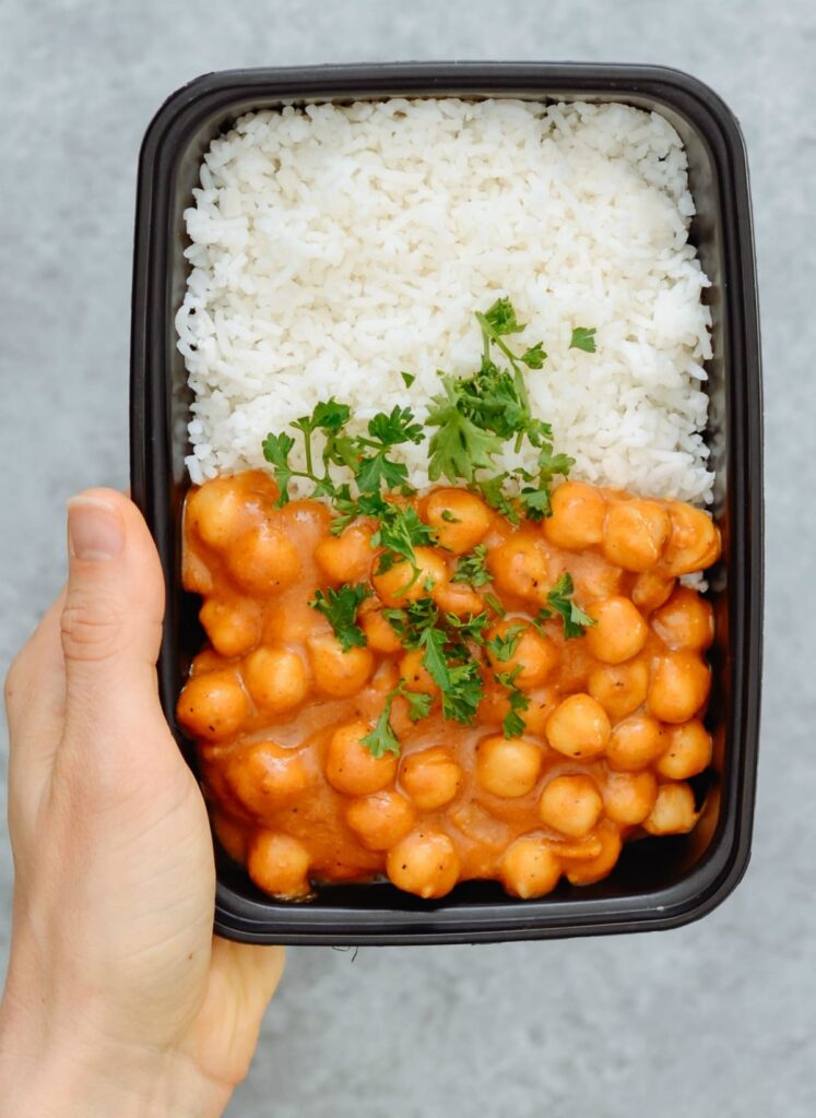 Vegan Chickpea Curry & Basmati Rice Meal Prep - Easy Meal Prep Recipes